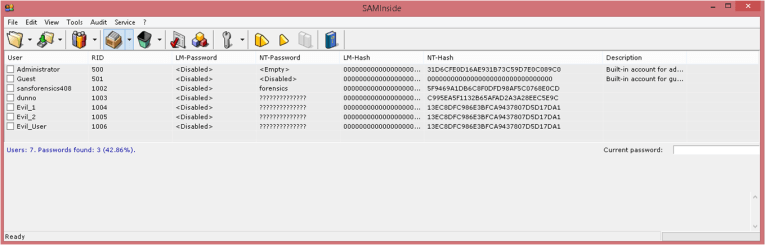 Using the SAM hive to profile user accounts | Hats Off Security
